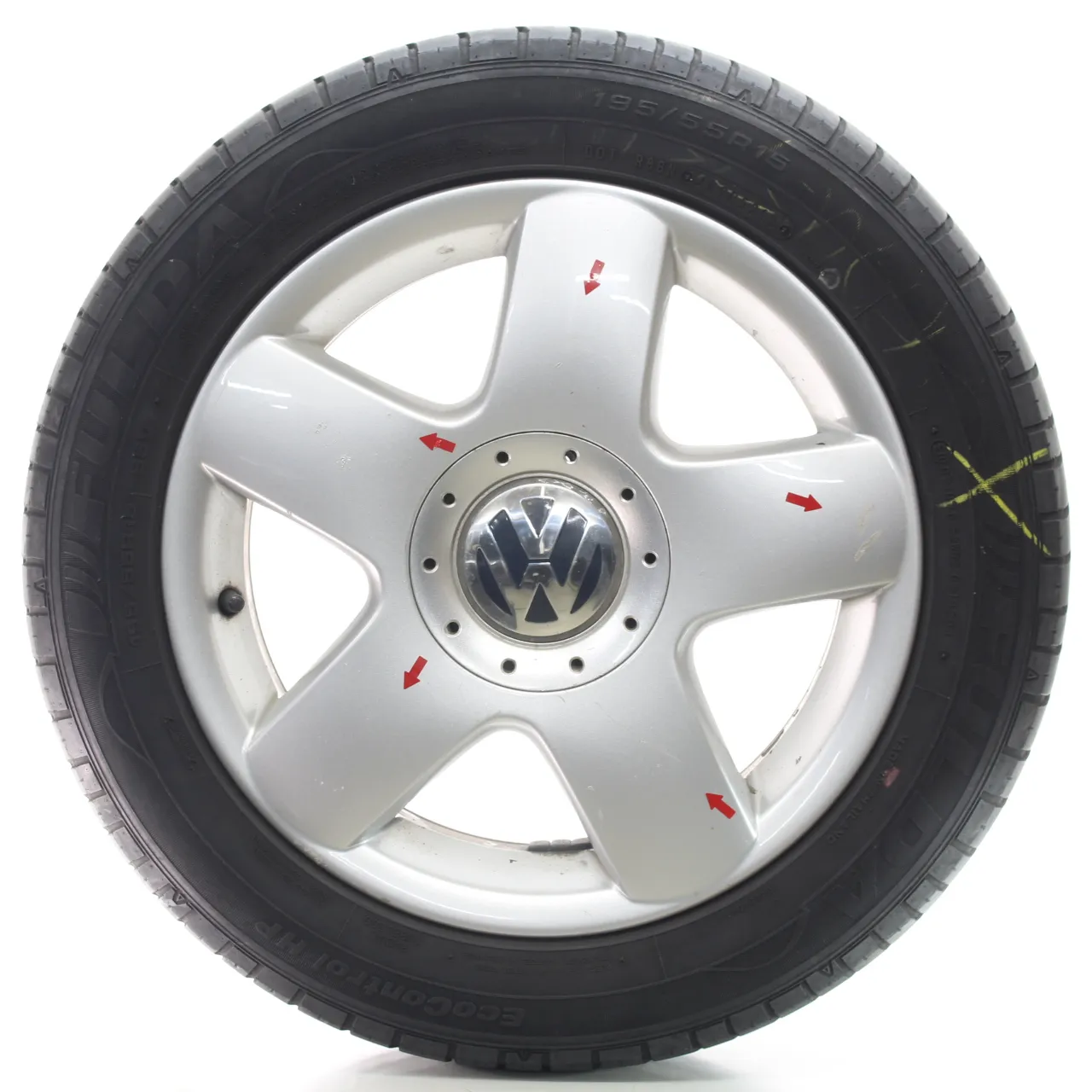 VW Polo IV 9N Sommerräder 5-Speichen Fulda 195/55R15 85V 6Q0601025L